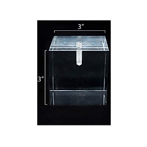 Osborne Cube Acrylic Furniture Foot (Set of Four), 3" H x 3" W, Acrylic Furniture Feet, Great for Contemporary and Modern Spaces, Perfect for Sofas, Chairs, Cabinets, Dressers and More