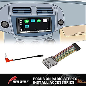 RED WOLF Radio Wiring Harness Connector Adapter Compatible with Ford F150 1986-1998, 1995-2001 Expedition, 1986-1997 Ranger, Lincoln/Mercury 1986-1994 Aftermarket Stereo Installation