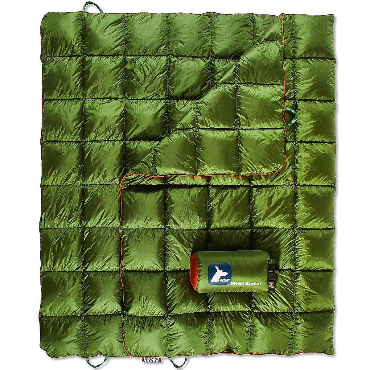 Horizon Hound Down Camping Blanket - Trek, Green Travel Blanket | Sustainable Insulated Down | Lightweight & Warm Quilt for Camping, Stadium, Hiking & Festival | Water Resistant, Packable & Compact