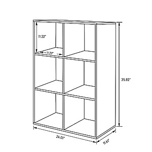 PACHIRA E-Commerce US 6 Cube Storage Organizer Unit Shelf, Closet Cabinet, Bookshelf File Organizer Rack in Living Room, Bedroom, Study,Oak