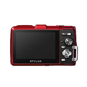 Olympus Stylus TG-830 iHS Digital Camera with 5x Optical Zoom and 3-Inch LCD (Red) (Old Model)