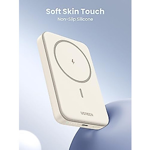 UGREEN Magnetic Power Bank, 10,000mAh Wireless Portable Charger, PD 20W Fast Charging Battery Pack with USB-C for Magsafe, iPhone 15/15 Plus/15 Pro/15 Pro Max, iPhone14/13/12 Series, White