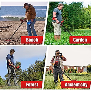 Metal Detector for Adults Professional, NUSICAN IP68 Waterproof 10" Searching Coil ,Ergonomic Design ,Adjustable Stem Detector for Adults and Teens, 4 Detection Modes High Accuracy, with Headphone