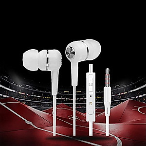 Baost Super Base Speaker Hand-Free in-Ear Headphones with Mic Microphone Earphone Noise Cancelling Earbuds Wired Earphone for Android Mp3 Players Laptop 3.5mm Audio Black