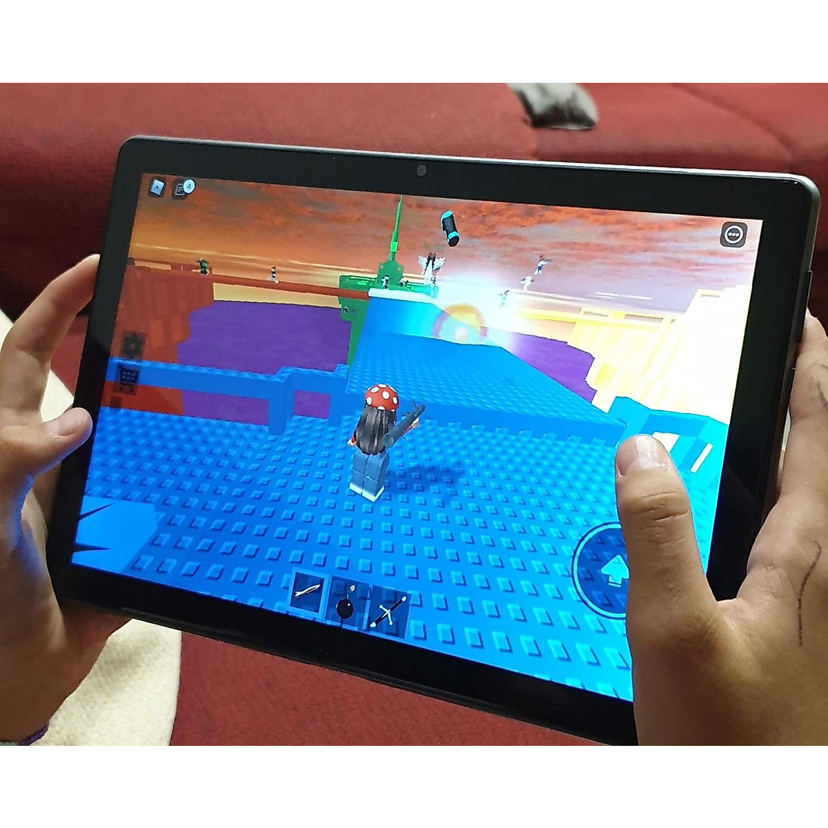 CWOWDEFU Gaming Tablet 10 Inch with Keyboard Android Tablet Octa Core 64GB 1080p Full HD INCELL Touchscreen Tablet 2.4G / 5G WiFi Tabletas GPS