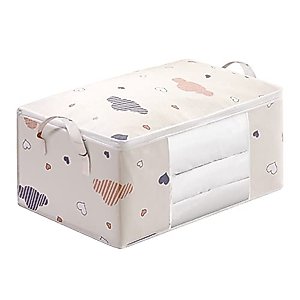POROPL Comforter Storage Bag Folding Organizer Bag For King/ Queen Comforters, Pillows, Blankets, Bedding/ Quilt, Blanket, Duvet, Mothproof Space Save
