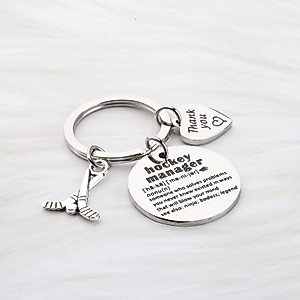 ENSIANTH Hockey Manager Gift Appreciation Gift Hockey Team Gift Hockey Players Gift Field Hockey Coach Keychain (Hockey manager key)