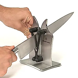 Brod & Taylor Professional Knife Sharpener | 3-Action Tungsten Carbide (Stainless Steel)
