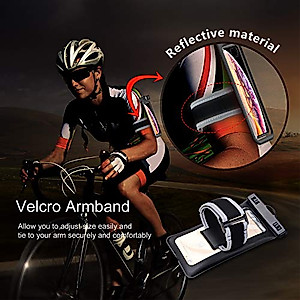 Tiflook Floating Waterproof Phone Pouch with Lanyard and Armband Dry Bag Holder Underwater Case for Motorola Moto G Power G Stylus G Play E E6 One 5G G7 Power G7 Play G6 Z4 Z3, Black