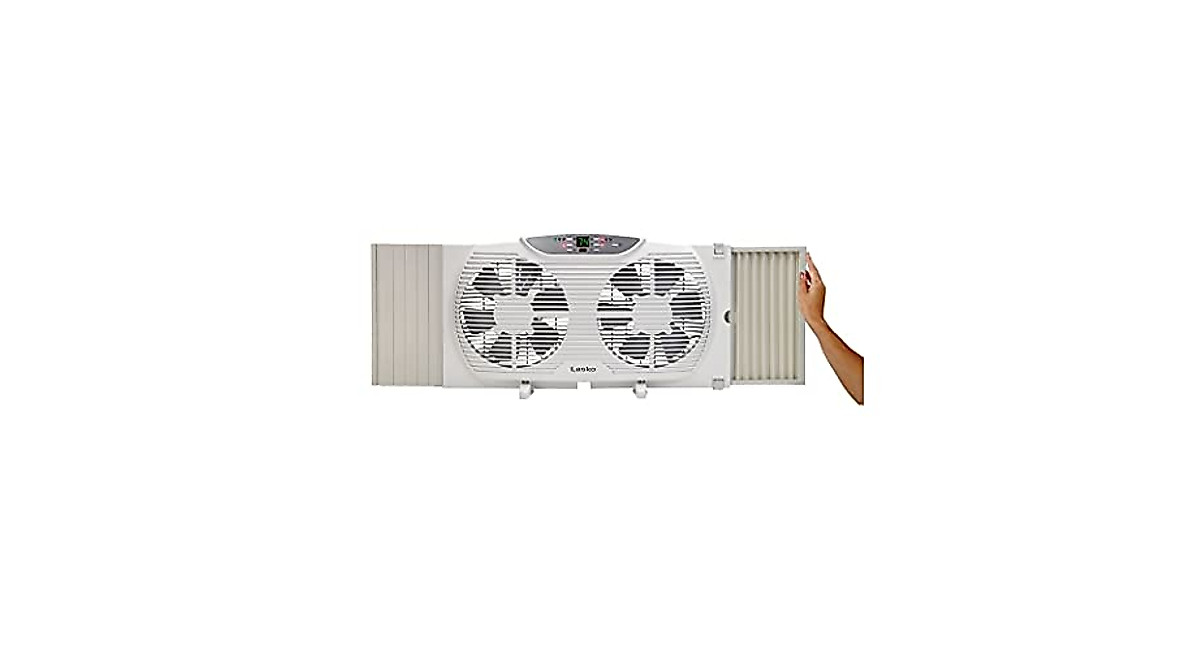 Lasko Twin Window Fan with Remote Control - 9 Inch