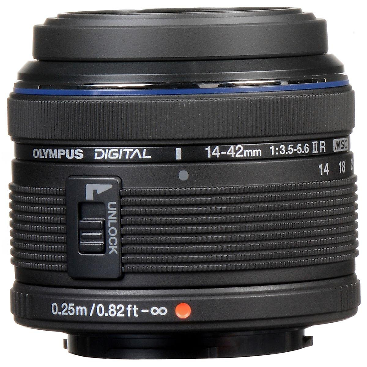 OM SYSTEM OLYMPUS M.Zuiko Digital 14-42mm F3.5-5.6 IIR Black For Micro Four Thirds System Camera, Compact 3x zoom Lens