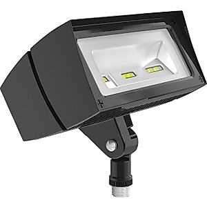 RAB Lighting FFLED18 LED Floodlight For Landscapes/Facades/Security Lighting, 18W, 2400LM, Swivel Arm, 5000K Color Temp, Ultra-Efficient, 7H x 6V Beam Spread, Residential or Commercial Use