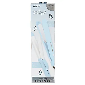 Vivitar Curling & Flat Iron Styling Set One Size Blue