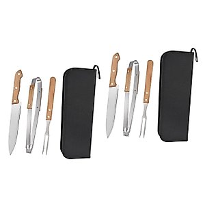 2 Sets Barbecue and Fork Tools Grilling Cutter Grill Tool Kit Grill Cutter Grill Fork Tong for Outdoor Grill Food Barbecue Grilling Fork Tong Cooking Food Kitchen Essentials