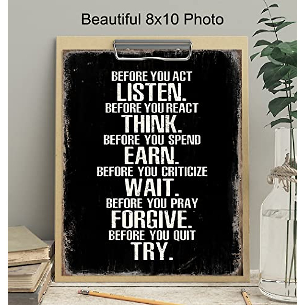 Inspirational Quotes Wall Art - Positive Quotes Wall Decor - Inspiring Quotes Wall Decor - Inspirational Gifts - Motivational Wall Art - Uplifting Sayings for Wall Decor - Motivational Posters