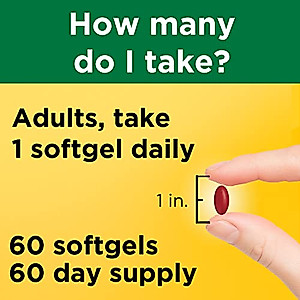 Nature Made Maximum Strength Vitamin B12 5000 mcg, Dietary Supplement for Energy Metabolism Support, 60 Softgels, 60 Day Supply