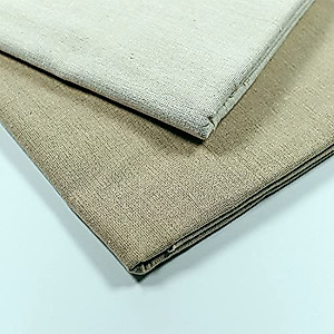 Natural Linen Needlework Fabric,Garment Craft, Flower Pot Decoration and Tablecloth, Embroidery Fabric for Garments Crafts Accessories, 20by 62-Inch