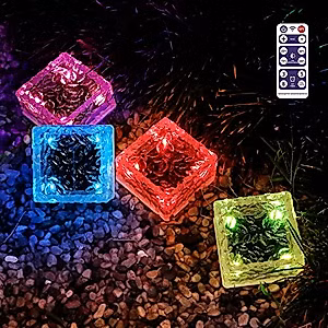 XINGTONG Solar Outdoor Lights Solar Brick Lights Landscape Path Light Garden Decoration Yard Paver Road Lighting Recessed Paver for Garden, Pathway, Patio, Walkway Decor(Warm White, 6 Pack)
