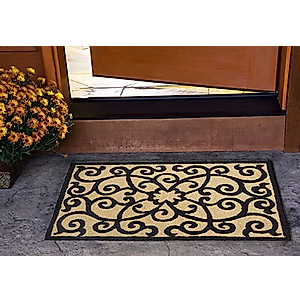 Jellybean Elegant Frontgate Scroll Accent Area Rug