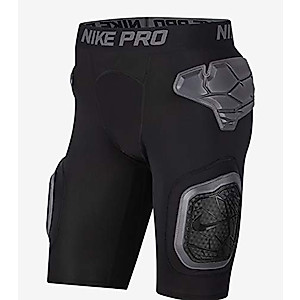 Nike Pro Hyperstrong Padded Football Impact Compression Shorts (Black, Large)