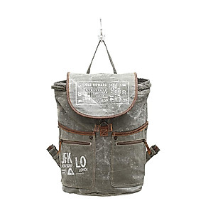 Myra Bag Old Howard Upcycled Canvas Backpack S-0829