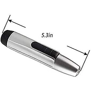 QINERSAW Portable Nose Ear Trimmer, Painless Hair Remover Shaver for Face, Electric Razor for Women and Men, Battery-Operated (Silver)