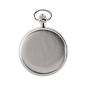 American Coin Treasures Coin Pocket Watch with Quartz Movement | JFK Half Dollar | Genuine U.S. Coin | Sweeping Second Hand, Roman Numerals | Silvertone Case | Certificate of Authenticity