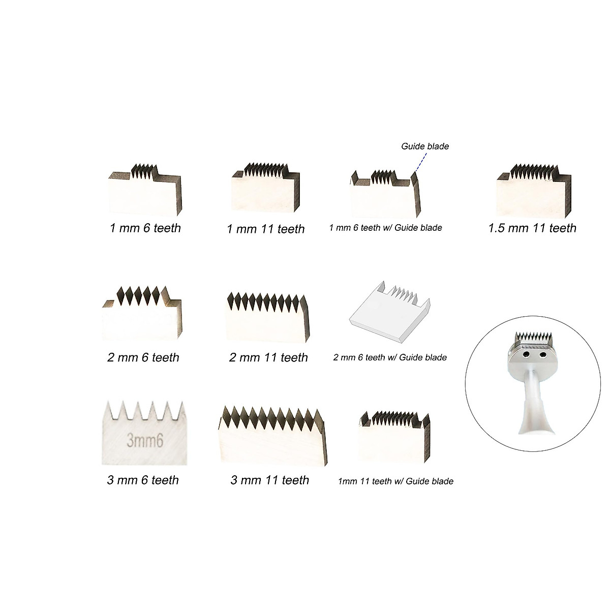 Crosshatch Cutting blade Cross-Cut Blades 1-edge Cross-Cut Blade (2 mm / 11 teeth)