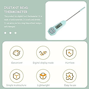 Zerodeko Digital Thermometer Digital Meat Temperature Gauge Cooking Food Steak for Grilling Oven Digital BBQ Kitchen for Cooking Kitchen Supplies Dairy Turkey Stainless Steel Barbecue Baby