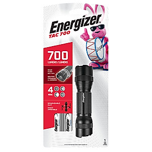Energizer LED Tactical Flashlight TAC-950, Ultra Bright IPX4 Water Resistant Flash Light, Rugged Metal Body, Manual Focus (Batteries Included)