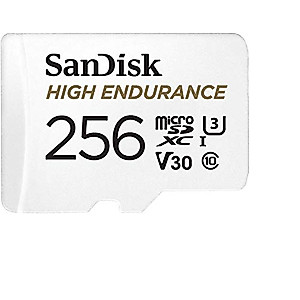 SanDisk High Endurance 256GB TF Card MicroSDXC Memory Card for Dash Cams & Home Security System Video Cameras (SDSQQNR-256G-AN6IA) Class 10 Bundle with (1) Everything But Stromboli MicroSD Card Reader