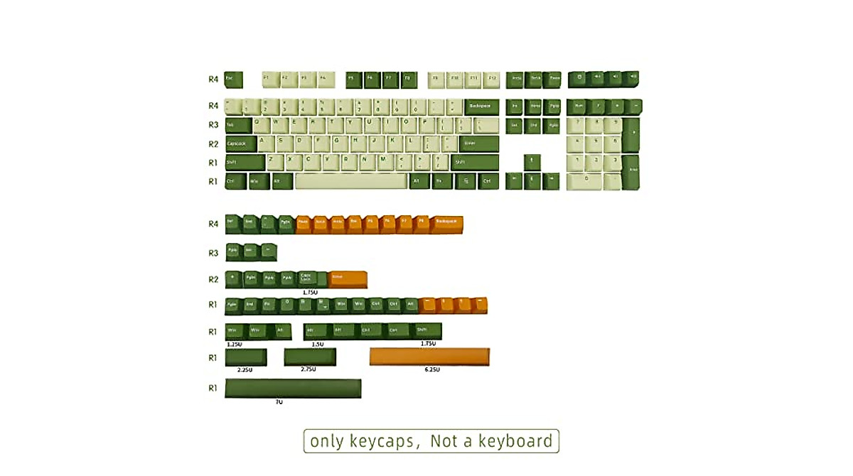 Gamakay Matcha Green PBT Keycaps for Cherry MX Switches 163 Keys