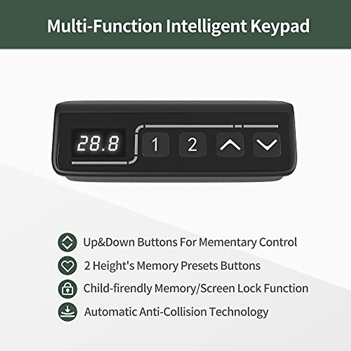 FEZIBO Corner Standing Desk, 48 Inches L Shaped Standing Desk, Electric Stand Up Corner Desk, Home Office Sit Stand Desk with Rustic Top and Black Frame