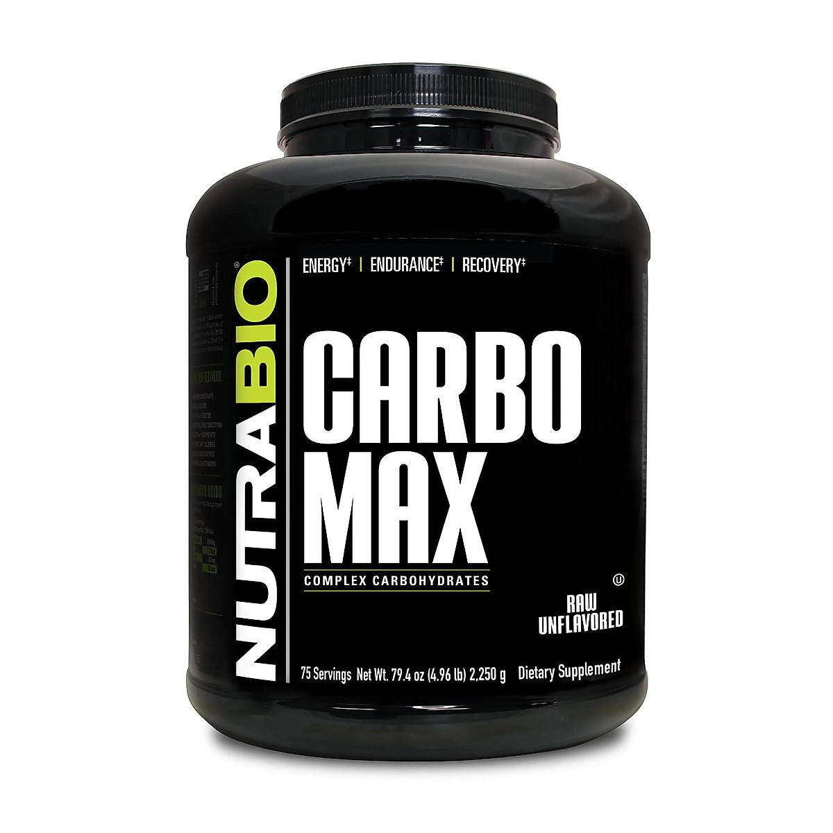 NutraBio CarboMax Maltodextrin Powder - Carbohydrate Powder for Sustained Energy - Calorie Rich for Muscle and Weight Gain - Unflavored - 5 Pounds, 75 Servings