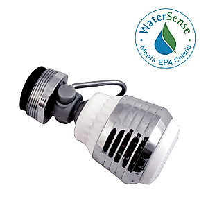 Niagara Conservation - N3115P-FC 1.5 GPM Kitchen Dual Spray Swivel with Pause Valve California Compliant Sink Faucet Aerator - Standard Chrome and White Sink Aerator with Low Flow Rate