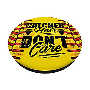 Catcher Hair Funny Fastpitch Softball PopSockets Swappable PopGrip