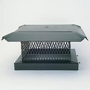Homesaver Pro 13" x 13" Galvanized Single-Flue Chimney Cap 3/4" Mesh