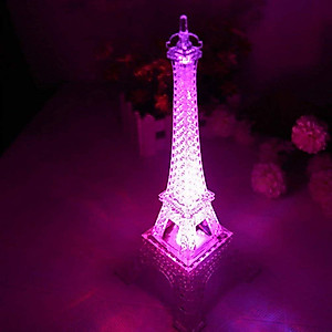 NUOBESTY 2pcs Eiffel Tower Night Lights LED Table Lamps RGB Color Changing Lamps Eiffel Tower Ornaments for Living Room Bedroom Nursery Room 136cm
