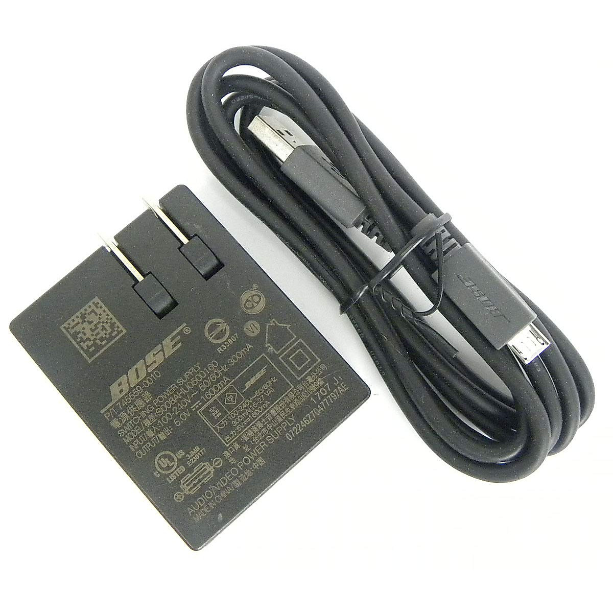 Bose SoundLink Revolve+ Speaker and Noise Masking Sleepbuds & Wall Adapter Charger 745559-0010 with 5 Ft Power Cord Cable