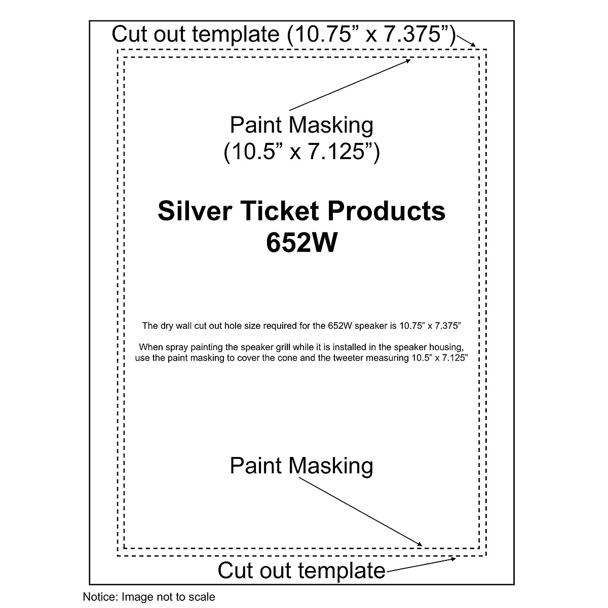 Silver Ticket Products 1 x Center, 1 x Left & 1 x Right in-Walls and 2 x in-Ceiling Surround Sound 5.1 Speaker Home Theater Bundle Package