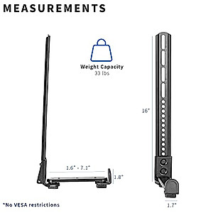 VIVO Steel Soundbar Bracket Speaker Mount with Non-Slip Base, Above or Below Wall Mounted TV, Fits Most VESA Patterns, 33 lbs Capacity, Mount-SPSB5