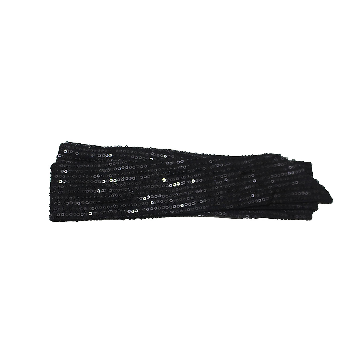 HI-party Small scarf with fashionable sequins for decoration (Black)