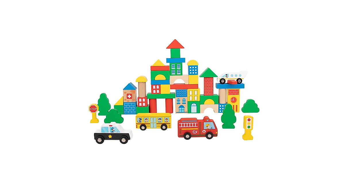 TOOKYLAND Wooden City Building Blocks for Kids