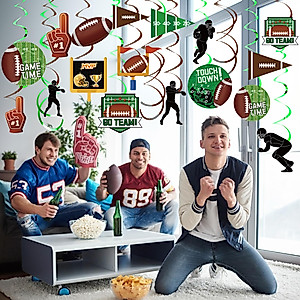 54 PCS Football Party Decorations Football Hanging Swirl for Football Birthday Party Football Game Day Sports Theme Party Supplies