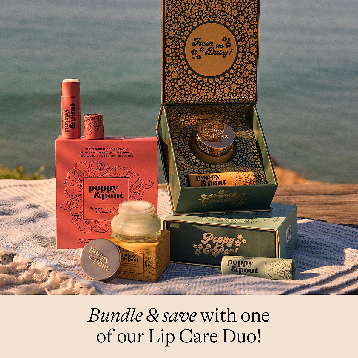 Poppy & Pout 100% Natural Lip Scrub, Exfoliating Lip Treatment, In Hand-filled Sustainable Glass Jars, Cruelty Free (Island Coconut)