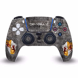 Head Case Designs Officially Licensed EA Bioware Dragon Age Ferelden Distressed Heraldry Vinyl Faceplate Sticker Gaming Skin Decal Cover Compatible With Sony PlayStation 5 PS5 DualSense Controller