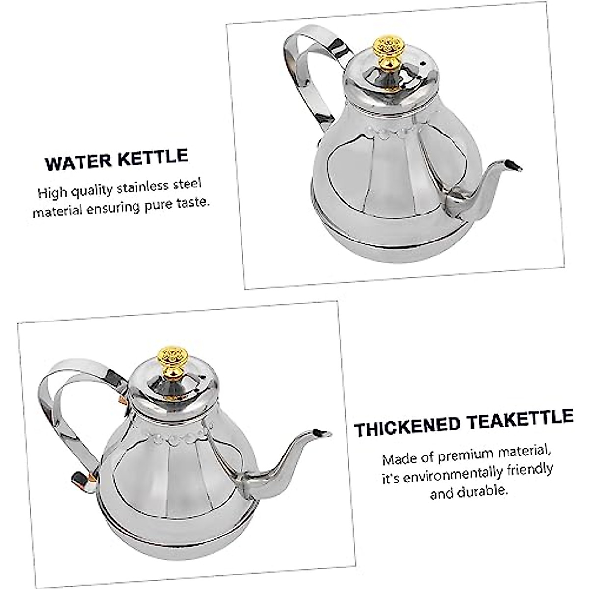 Stainless Steel Teapot Whistling Tea Kettle Stainless Steel Portable Water Kettle Expresso Coffee Goose Neck Stovetop Kettle Coffee Maker Tea Pot Heating Teakettle For Gas Stove Spout