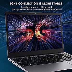 FOTABPYTI Portable Laptop, Long Battery Life FHD Screen 15.6in Laptop High Performance Processor for Home (16+1TB US Plug)