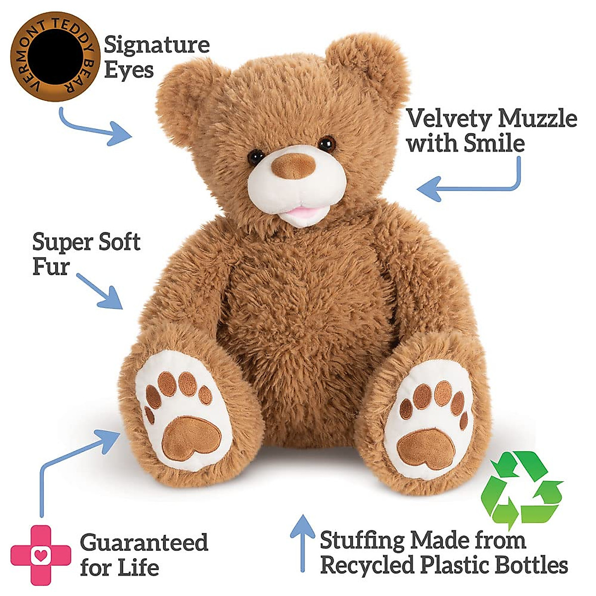 Vermont Teddy Bear Big Bear Stuffed Animal, Bubba Teddy Bear, 20 Inch