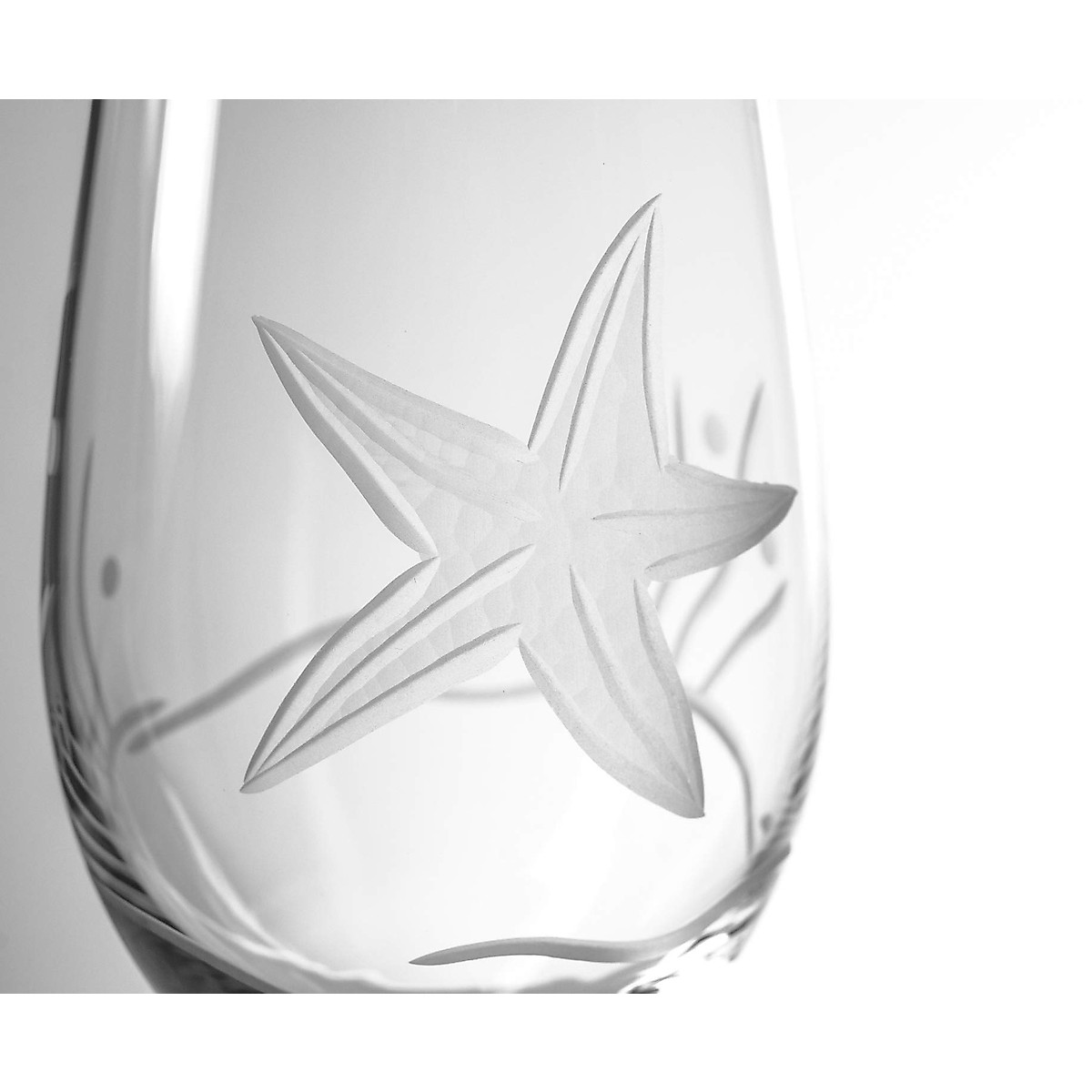 Rolf Glass Starfish White Wine Glass, 4 Count (Pack of 1), Clear
